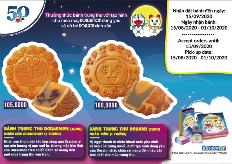 Bánh Trung thu Doraemon với nhân bánh mới lạ của Family Mart | KILALA